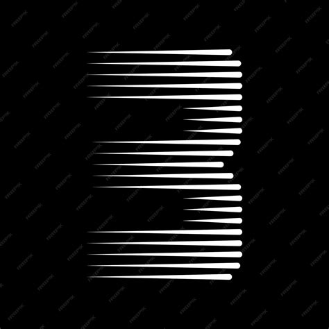 Premium Vector 3 Number Lines Logo Icon Illustration