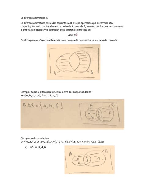 La Diferencia Simétrica Δ Pdf Sistema De Coordenadas Cartesianas Conjunto Matemáticas