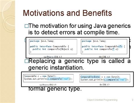 Generics Object Oriented Programming 1 What Is It