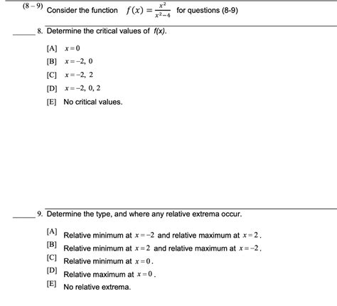 solved 8 9 consider the function f x x2 x2 4 for
