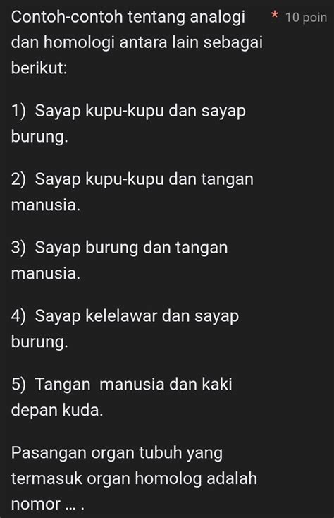 Contoh Contoh Tentang Analogi 10 Poin Dan Studyx