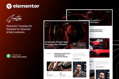 Sinatra Musician And Band Elementor Template Kit Wp Template Kits Ft Band And Musician Envato
