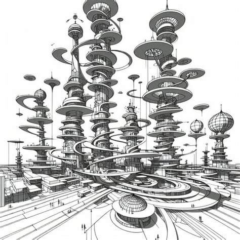 Abstract Cityscape Art Modern Architectural Interpretations Ai Art