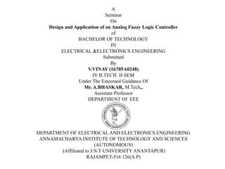 Fuzzy Logic Controller Pptx Programming Languages Computing