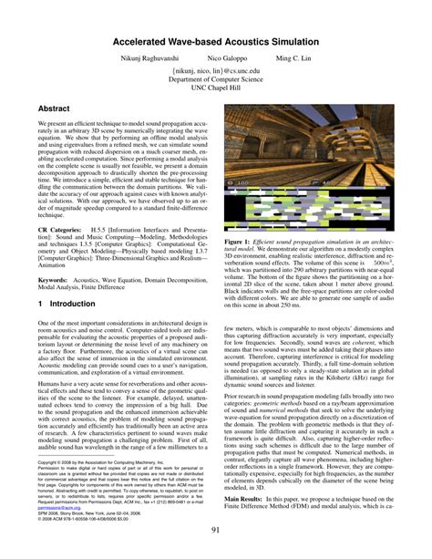 Pdf Accelerated Wave Based Acoustics Simulation