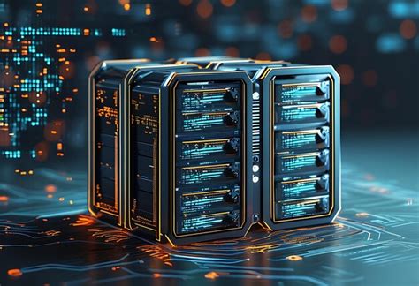 Futuristic Data Center Glowing Servers Complex Network Visualizes Power Of Data Tech Premium