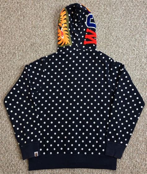 Bape Polka Dot Shark Full Zip Hoodie Grailed