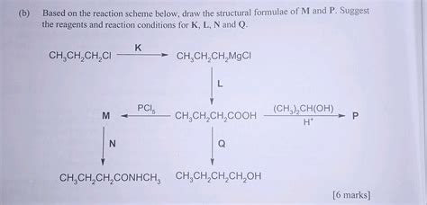 (b) Based on the reaction scheme below, draw | StudyX