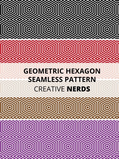 Geometric Hexagon Seamless Vector Pattern Creative Nerds