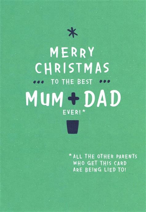 Christmas Card Best Mum And Dad Card And Caboodle