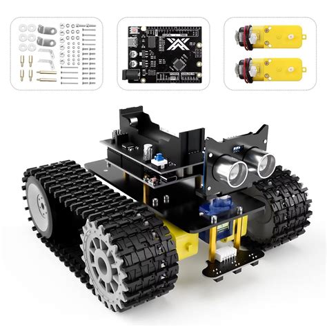 new mini tank smart robot car kit with sg90 serve for arduino uno r3
