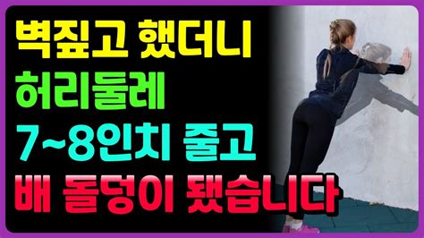 이렇게 벽 짚고하면 뱃살 싹 다 빠집니다 걷기 대신 이 운동을 매일 하시면 내장지방을 효과적으로 뺄 수 있습니다 부담없이 뱃살빼는운동 Youtube