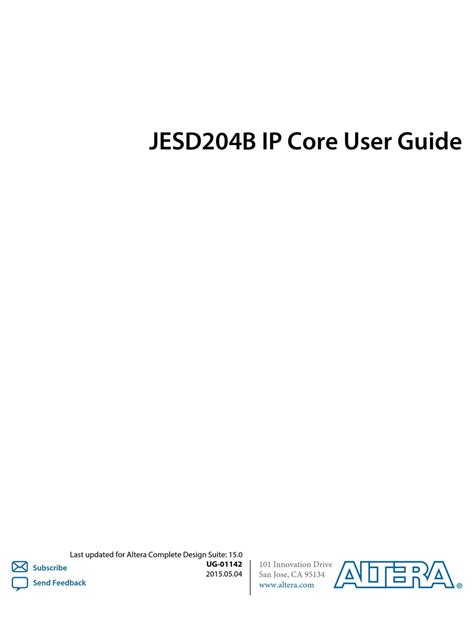 Altera Jesd204b Ip Core User Manual Pdf Download Manualslib