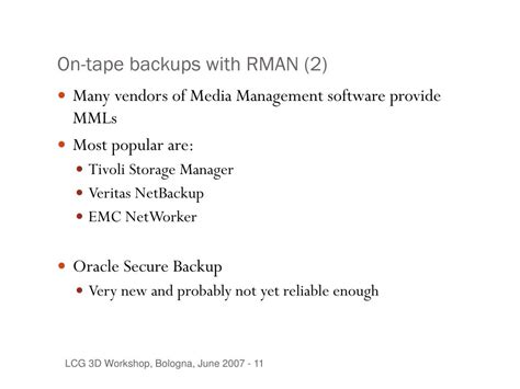 Ppt Backup And Recovery With Rman Powerpoint Presentation Free
