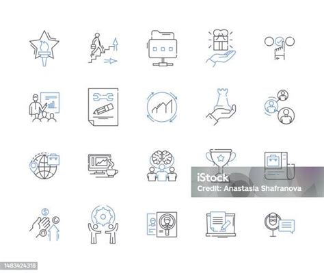 혁신 개요 아이콘 모음입니다 혁신 창의성 발전 참신함 개선 발명 현대화 벡터 및 일러스트레이션 개념 집합입니다 변형 진행 기원 선형 기호 Revolution에 대한 스톡