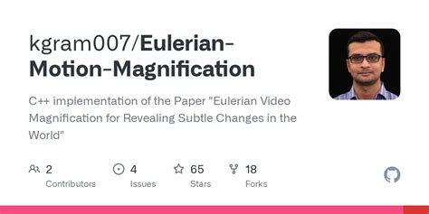 Github Kgram007eulerian Motion Magnification C Implementation Of The Paper Eulerian Video