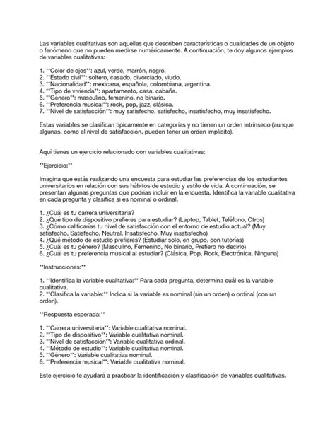 Variables Cualitativas 2 Pdf