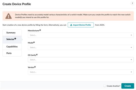 Create Monolithic Device Profile Apstra 5 0 Juniper Networks