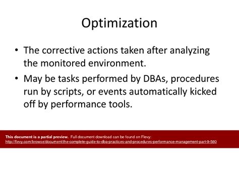 The Complete Guide To Dba Practices And Procedures Performance Management Part 9 Ppt Slide Deck