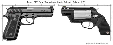 Taurus Pt917 C Vs Taurus Judge Public Defender Polymer 2 5” Size