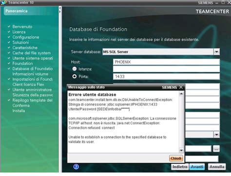 Unable To Estabilish Connection On Database