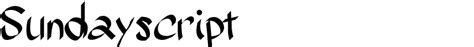 Sunday Script Font Free Download Font Spy