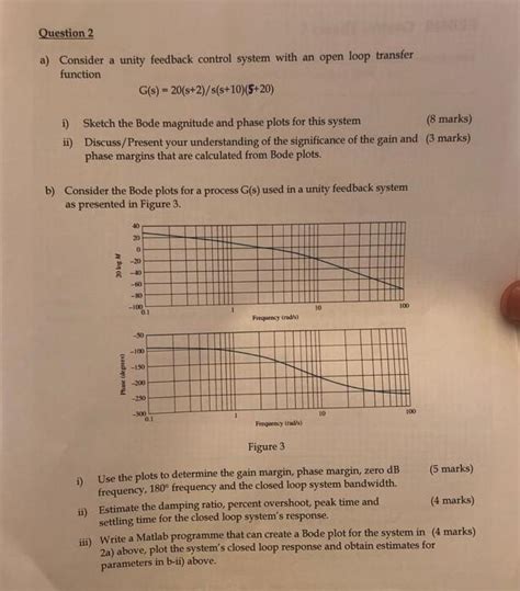 solved question 2 a consider a unity feedback control