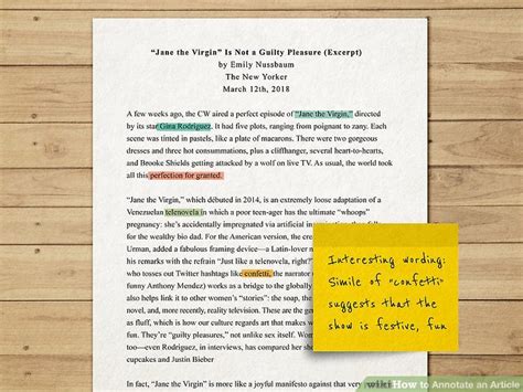 3 Ways To Annotate An Article Wikihow