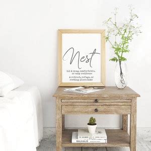 Nest Print Nest Definition Print Nest Sign Home Print Bedroom Print Living Room Print Nest