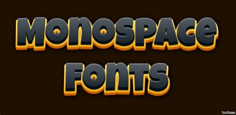 Monospace Fonts Text Effect And Logo Design Font