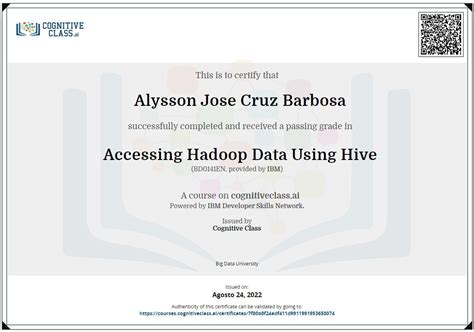 Alysson Cruz On Linkedin Hive Hadoop Bigdata Bi Cognitiveclass Ibm