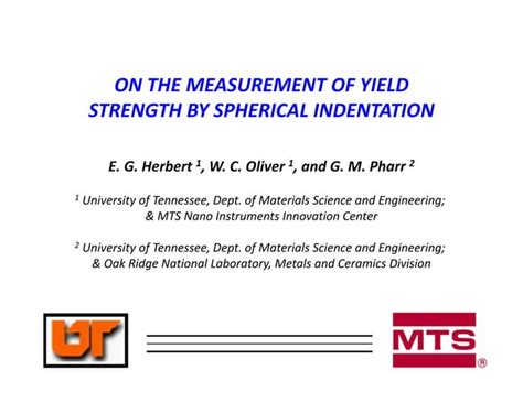 On The Measurement Of Yield Strength PDF