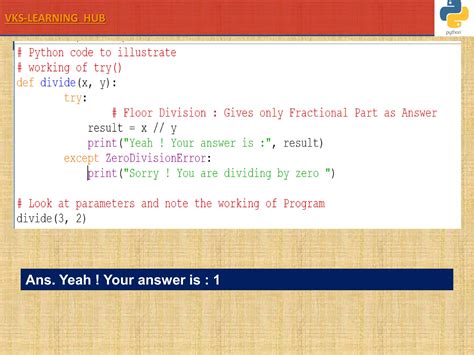 Python Exception Handling Using Try Except Finally Ppt