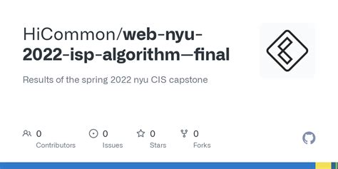 GitHub HiCommon Web Nyu 2022 Isp Algorithm Final Results Of The Spring 2022 Nyu CIS Capstone