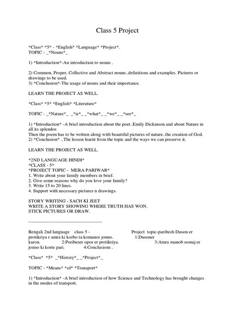 Class 5 Project Pdf Teaching Mathematics Computing And Information Technology