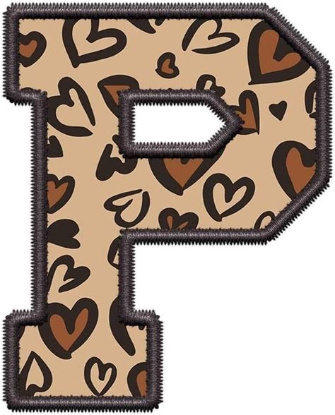 Heart And Leopard Print F Letter Logo