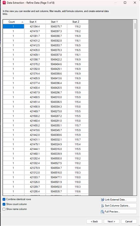 solved hello i would like to extract over 100 points start x y and z
