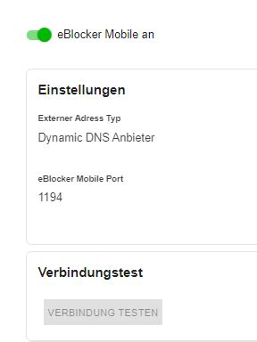 EBlocker Mobile Connection Test Not Possible After Configuration Bugs Issues EBlocker Open