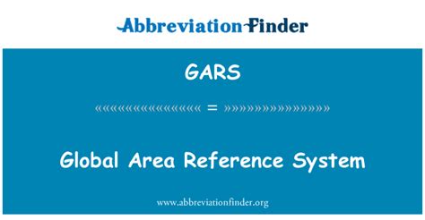 Gars Significa Sistema De Referencia De área Global Global Area Reference System
