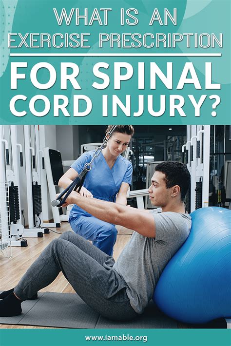 What Is An Exercise Prescription For Spinal Cord Injury