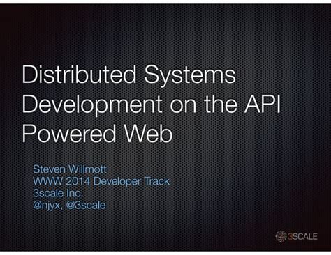 distributed systems development on the api powered web pdf