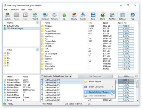 disksavvy disk space analyzer disk space usage pie charts