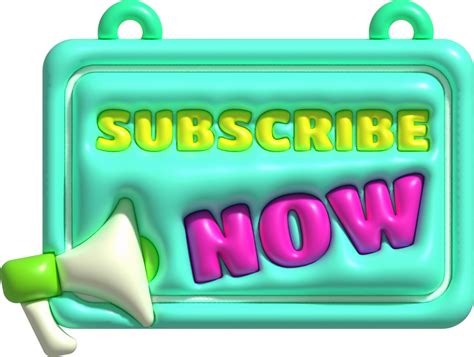 illustration 3d subscribe icon subscribe button 3d element 23354795 png