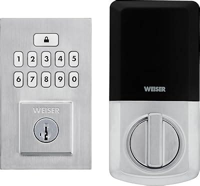 Weiser SmartCode Matte Black Keyless Entry Door Lock Deadbolt Lock 10 Button Keypad Door Lock