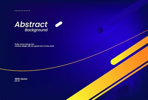 현대 파란색과 노란색 추상적인 배경 프리미엄 벡터