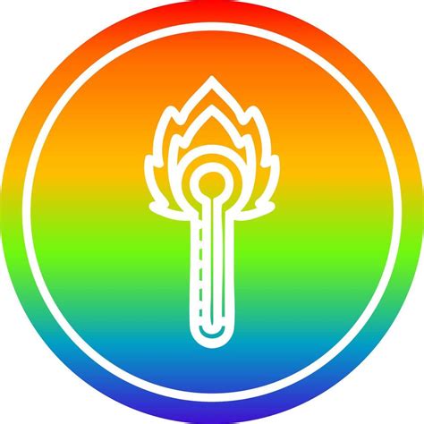 Flaming Thermometer Circular In Rainbow Spectrum 8695278 Vector Art At Vecteezy