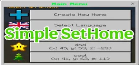 Just Simple Sethome Minecraft Addon