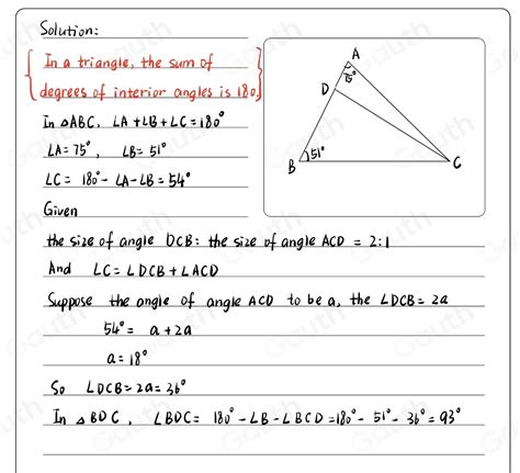 Solved 17 The Diagram Shows Triangle Abc Adb Is A Straight Line The Size Of Angle Dcb The