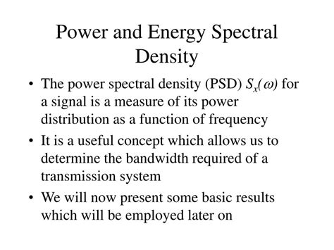 Ppt F Power And Energy Spectral Density Powerpoint Presentation Free Download Id