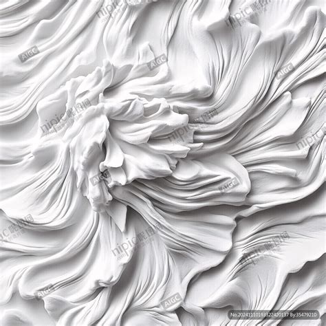 Ai创作图3d抽象连续纹样肌理 浅色系立体剪裁背景 3d浮雕底纹 褶皱面料肌理 暖白浮雕 立体雕刻背景 白色浮雕 质感立体素材 线条立体浮雕墙